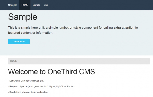 skeleton theme | OneThird CMS